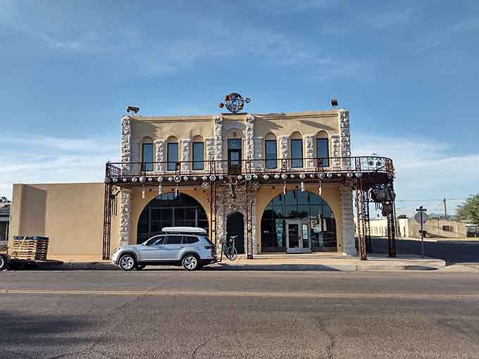 Art Car World's ornate facade looks like something from a Western film set, except this beauty is wonderfully real.
