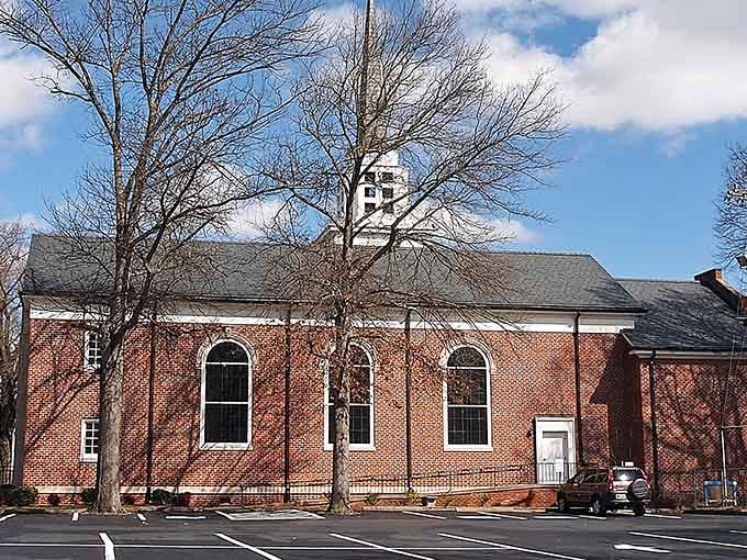 First Methodist Church showcases the timeless brick craftsmanship that makes Eden's architecture worth a second look.