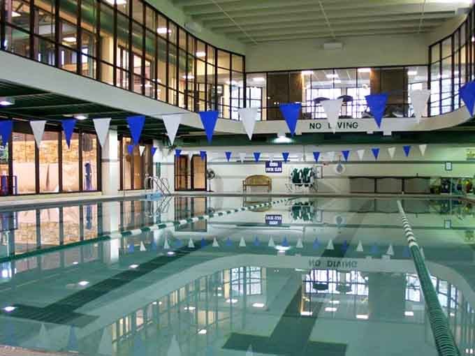 Lap lanes for serious swimmers, because some people actually exercise instead of just pretending they will someday.