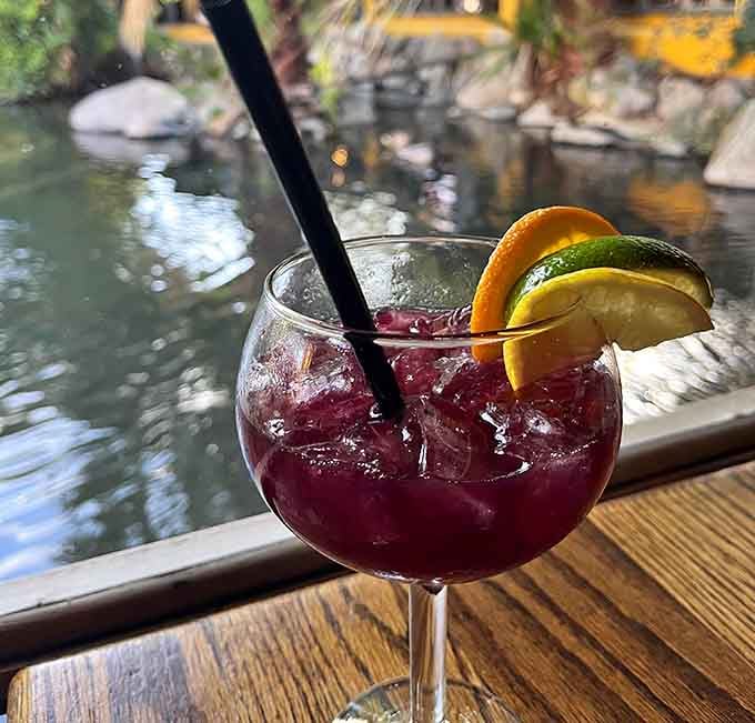 Sangria by the pond, because sometimes life hands you exactly what you didn't know you were desperately seeking.