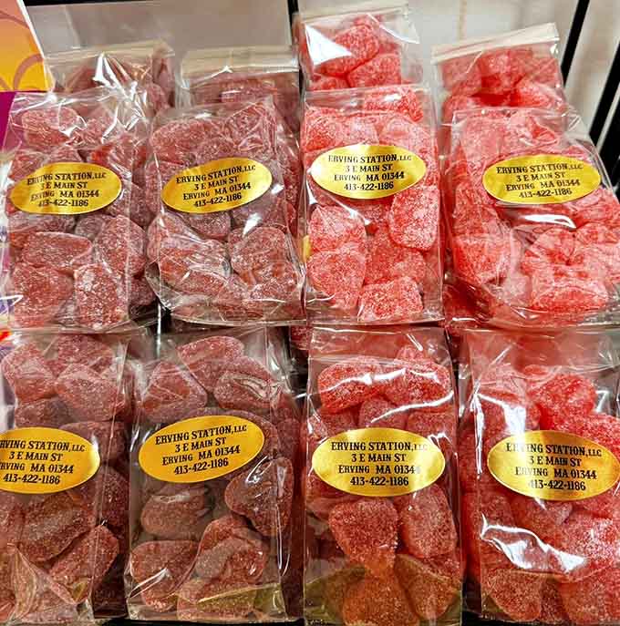 Sour gummies and sanded jellies bring back memories of penny candy, except now you can afford the whole jar.