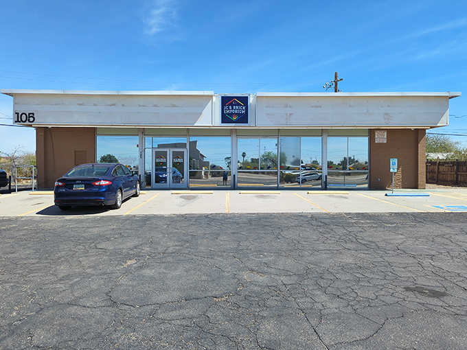JC's Brick Emporium sits ready to serve in a building that's probably seen more Arizona sunsets than us.