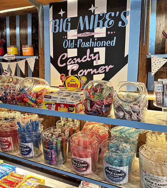 Big Mike's Old-Fashioned Candy Corner brings back sweet memories while you wait for your sandwich masterpiece.