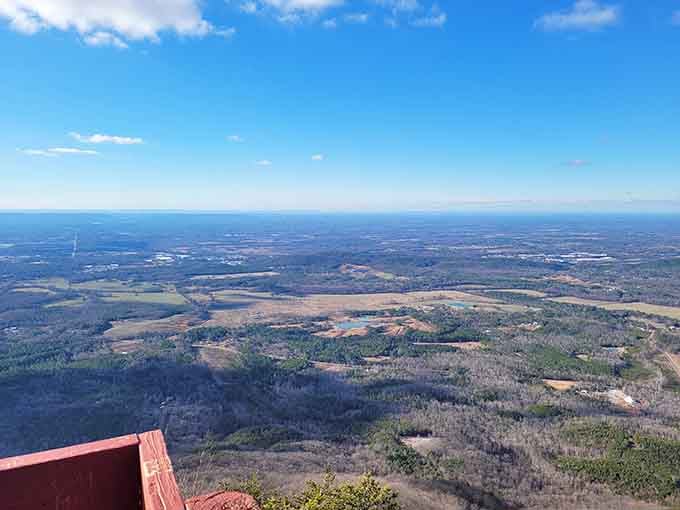 Miles of rolling hills stretching to the horizon, reminding you just how small your daily worries actually are.