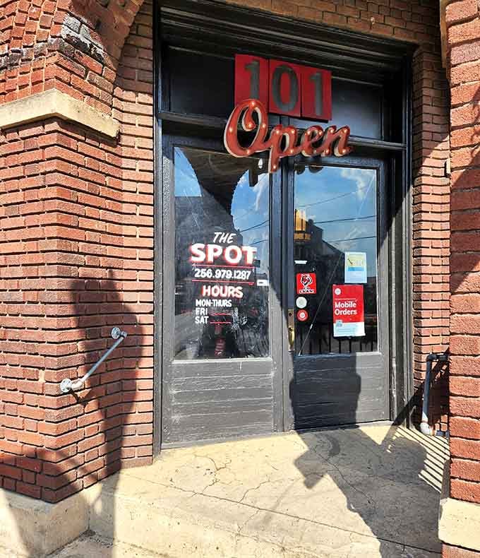 The Spot Coffee Shop welcomes you with a neon sign that's been lighting up mornings for locals.
