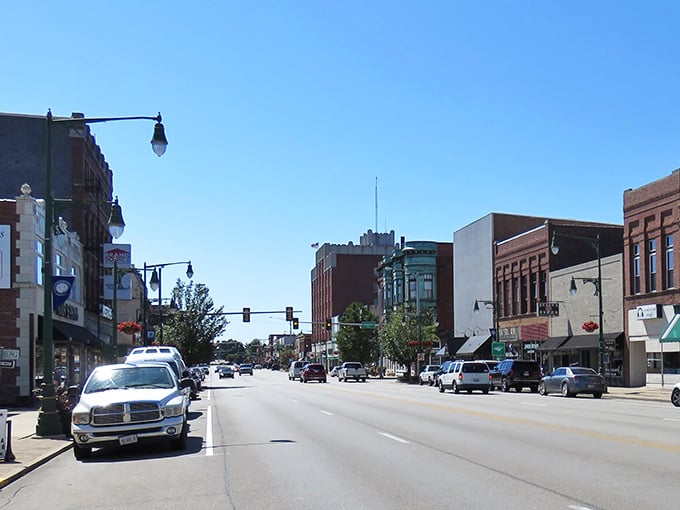 Wide streets and preserved buildings create an authentic Main Street America that Norman Rockwell would've painted twice.