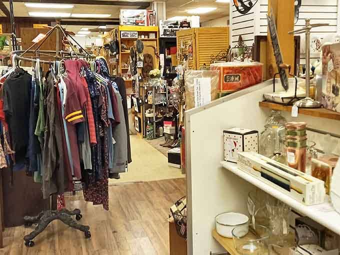 From varsity jackets to vintage dresses, the clothing section offers styles that modern fast fashion can't begin to replicate.