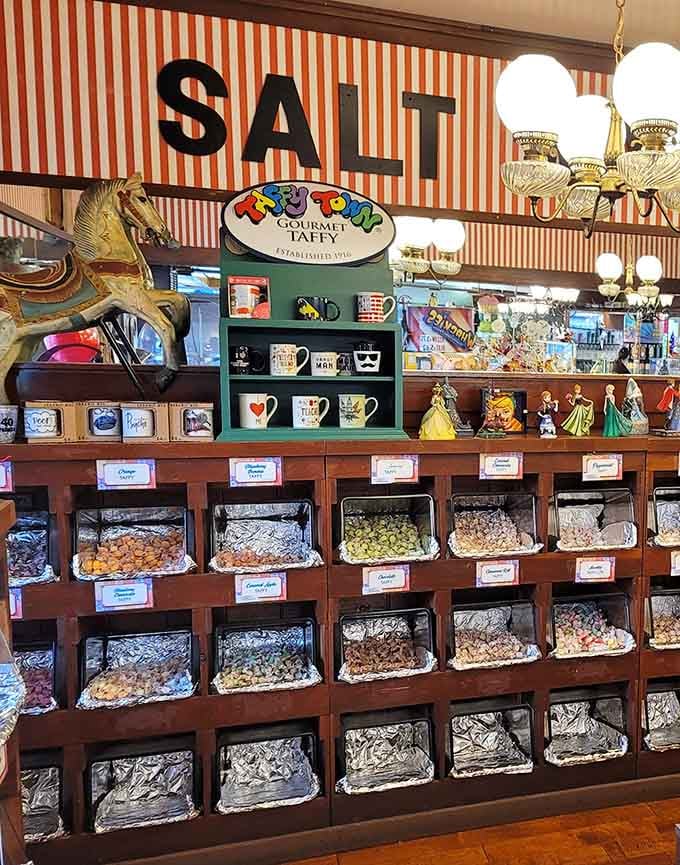 The taffy section features enough flavors to keep you chewing happily through several episodes of your favorite show.