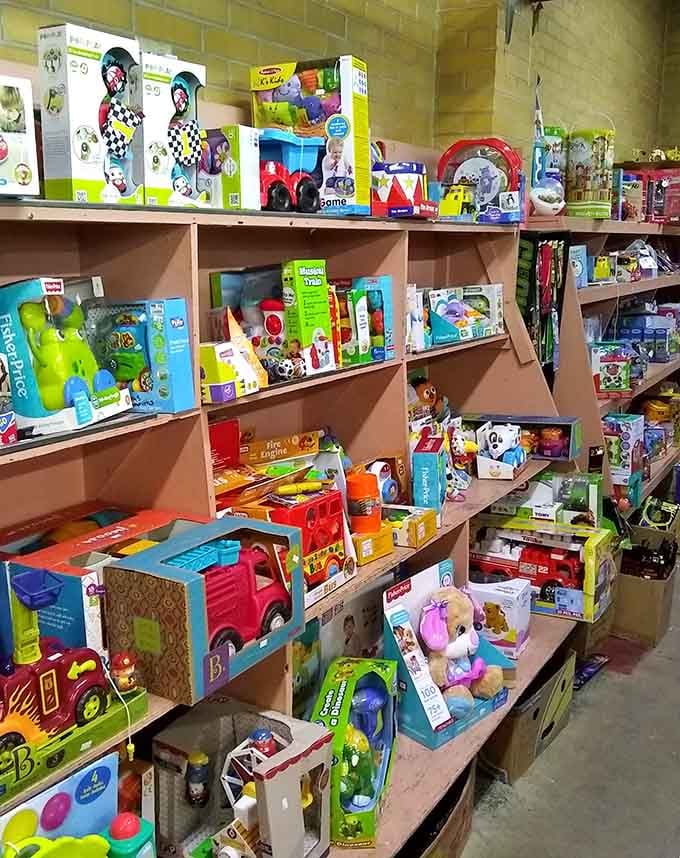 Colorful toys that'll delight children while their parents delight in the prices that make sense.