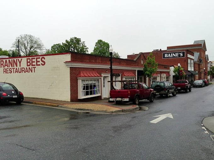 Motorcycles parked outside signal that word's gotten around about this exceptional roadside dining destination nearby.
