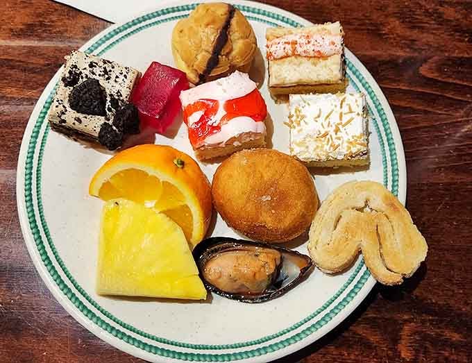 The dessert plate where calories don't count and every bite represents a different kind of happiness.