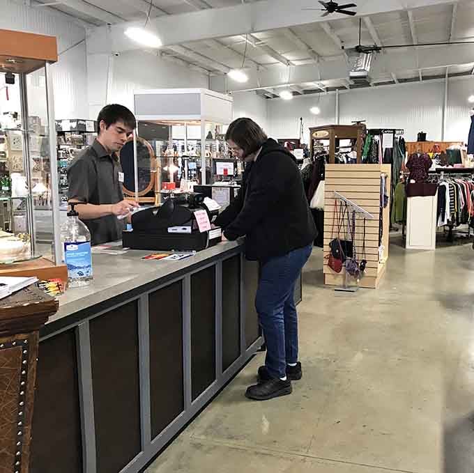 The checkout counter where your cart full of treasures becomes reality at prices that won't require a second mortgage.