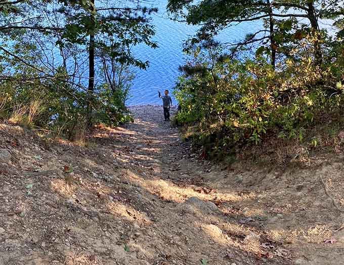The path down to the water builds anticipation like the opening credits of your favorite show.