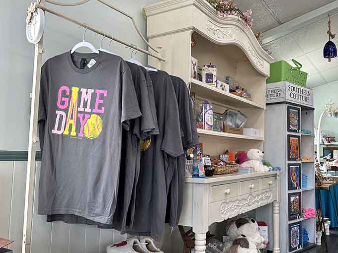 Colorful gifts and Southern treasures line the shelves, making it dangerously easy to extend your visit.