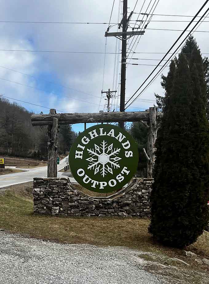 The rustic entrance sign that promises adventure and delivers on every single word of that promise.