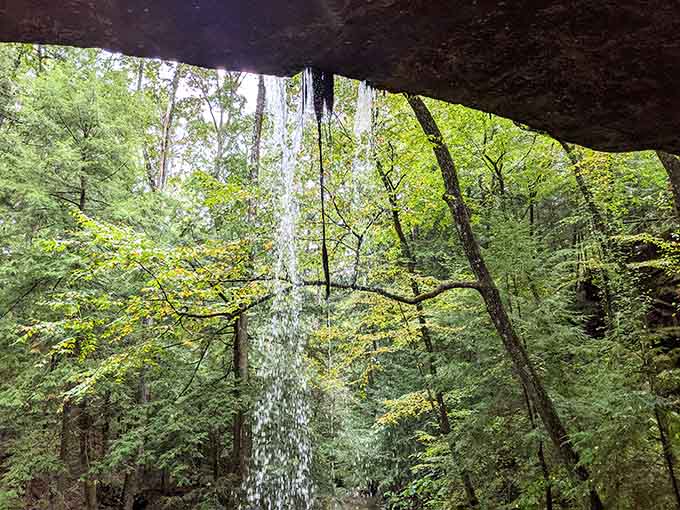 Behind the falls offers a perspective that makes you feel like you've discovered a secret room in nature.