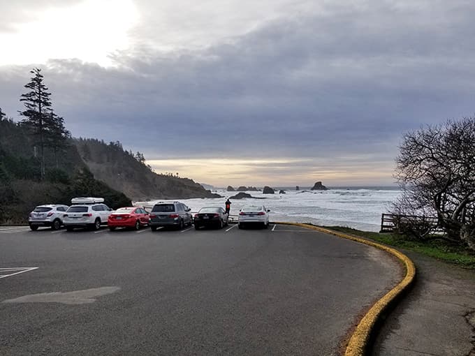 Even the parking lot offers million-dollar views, proving this hidden gem delivers beauty before you've even laced up your hiking boots.