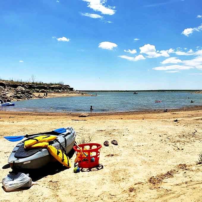 Beach days on the plains sound impossible until you're actually here, toes in sand, water lapping nearby.