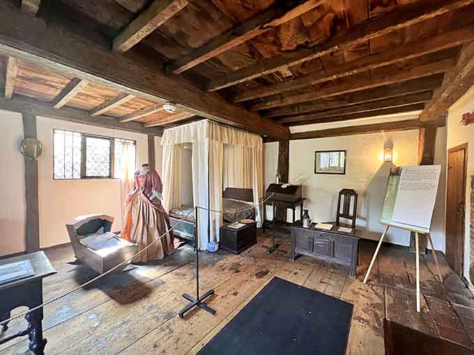 Period clothing on display shows fashion was restrictive, uncomfortable, and required serious commitment to getting dressed.