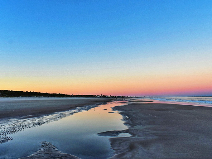 When the sunset paints the beach in cotton candy colors, even your phone camera can't mess it up.