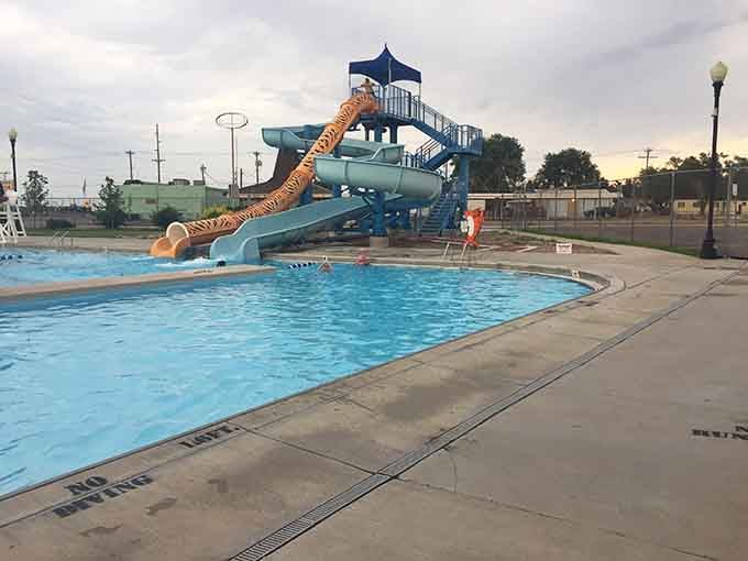 Public pools with water slides mean summer fun doesn't require a theme park admission or trust fund.