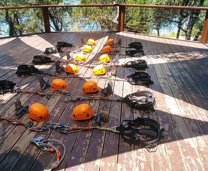 Safety gear lined up and ready, because the best adventures are the ones where you come back with stories.