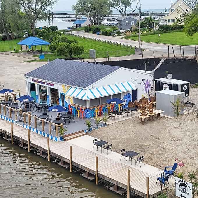 Waterfront dining on the Black River combines colorful vibes, fresh air, and the kind of relaxation money usually can't buy.