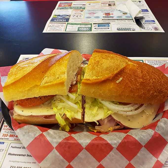 This sandwich is stuffed with enough fillings to make you wonder if they're trying to set records.