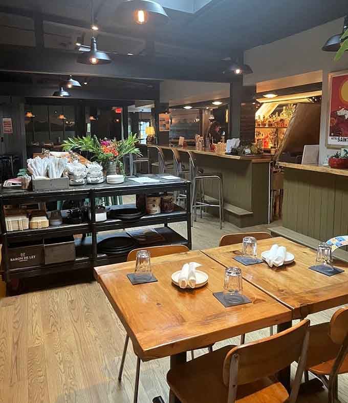 Modern rustic vibes meet serious culinary chops in a space that feels both welcoming and elevated.