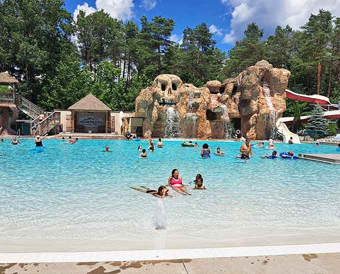 The beach entry makes getting into the pool easier than getting out of bed on Monday mornings, honestly.