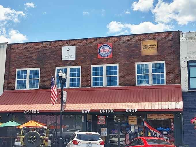 The Mason Bar occupies a building that's seen more history than most textbooks could ever capture.