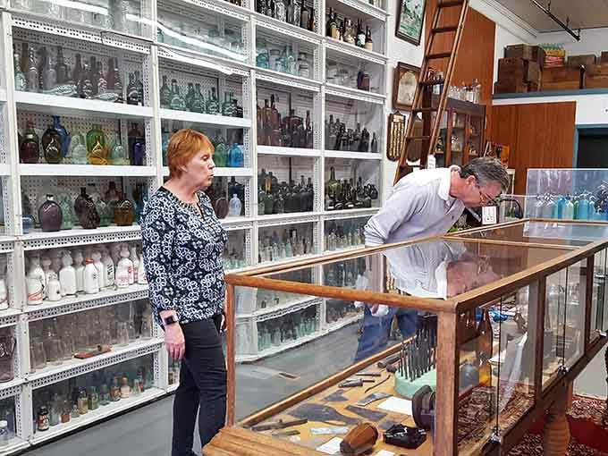 Knowledgeable volunteers share fascinating stories about the bottles, transforming simple containers into captivating historical artifacts with personality.