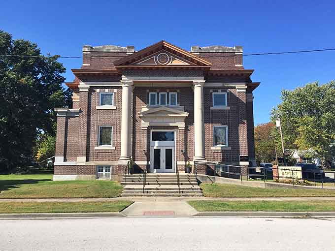 Calvary Baptist Church's classic brick architecture proves that timeless design never needs a trendy makeover to stay relevant.