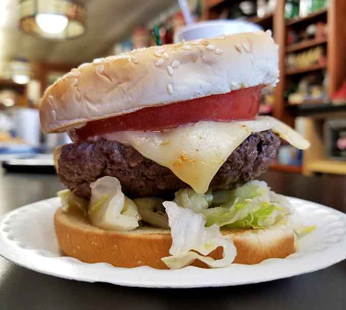 A cheeseburger on white bread with pepper jack might seem unconventional, but sometimes different just means delicious.