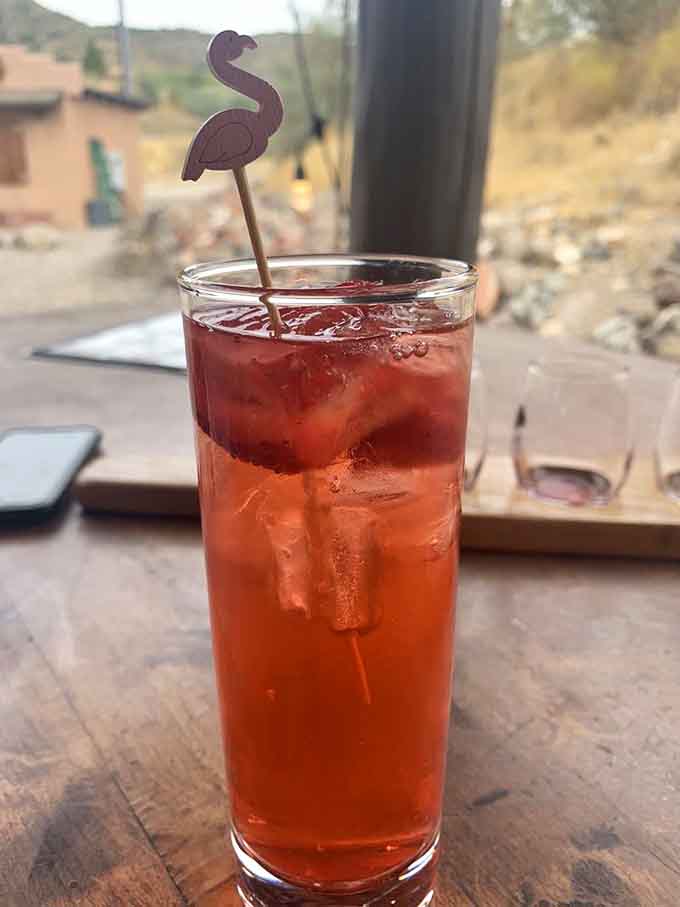 Even the cocktails get creative here, because sometimes you need a fruity flamingo to mix things up.