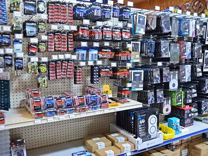 Electronics and gadgets galore line the shelves, waiting to upgrade your life without downgrading your bank account.
