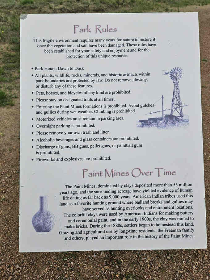 Rules that boil down to "don't be that person," which honestly should be the motto for visiting anywhere worth preserving forever.