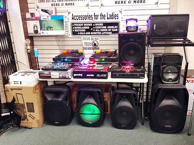 From vintage turntables to modern speakers, the electronics section is a music lover's nostalgic dream come true.