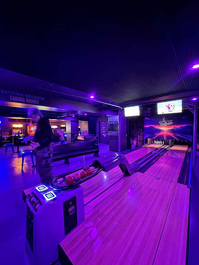 The whole space glows like a retro dream, complete with lanes that have stories to tell from decades past.