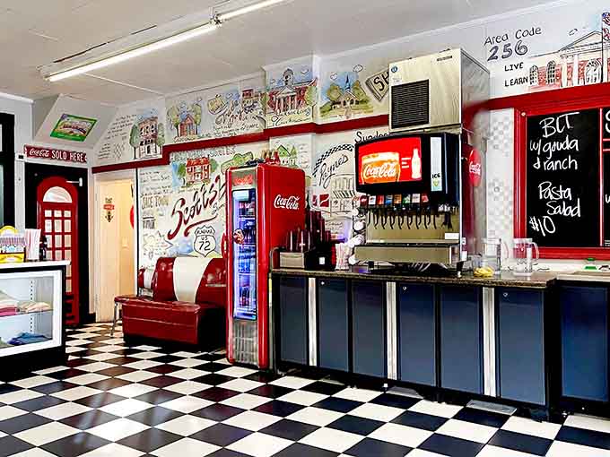 That vintage Coca-Cola cooler and fountain setup aren't just decorations&mdash;they're fully operational time machines to better days.