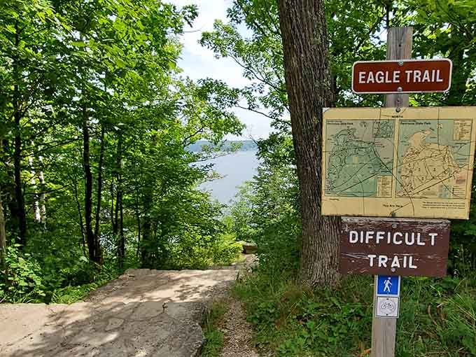 Eagle Trail's "difficult" rating just means you'll earn every spectacular view and bird sighting along the way.