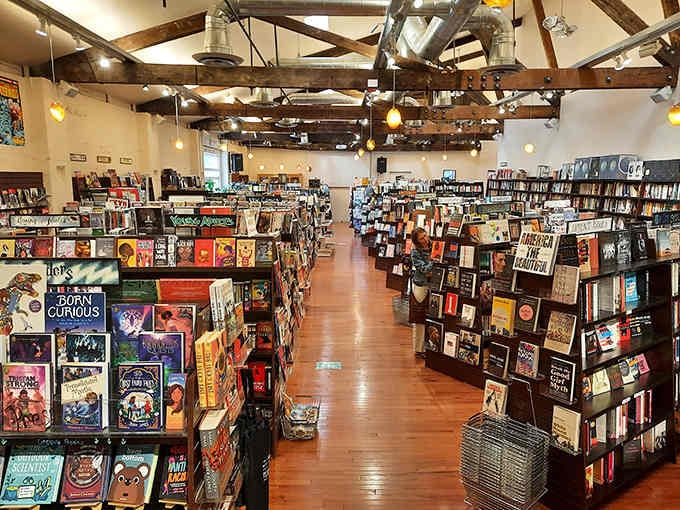 The view from above reveals just how much treasure is packed into this beautifully designed literary wonderland.