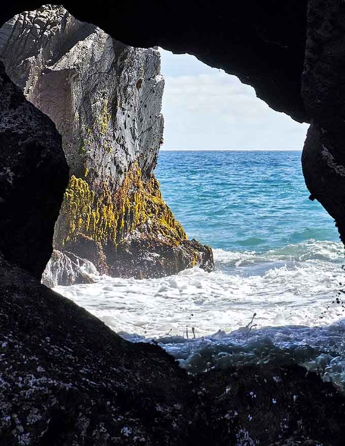 Looking through Keyhole Rock from the inside is like peeking through the world's most beautiful window.