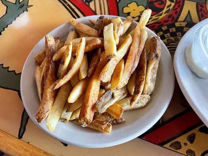 French fries that understand their assignment: be hot, be crispy, be completely irresistible to steal.
