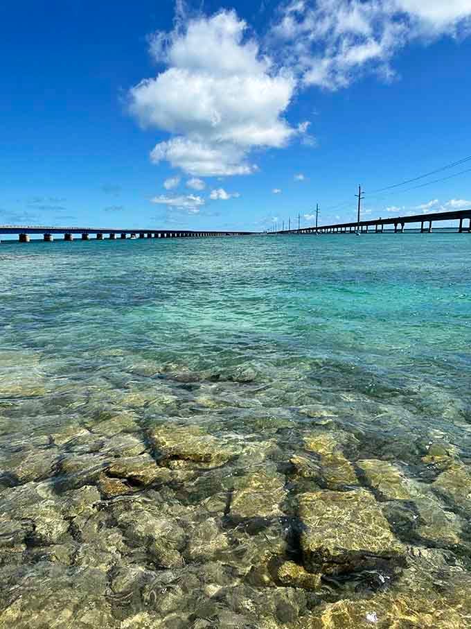 Water so clear you can count the rocks below, making you wonder why you ever settled for murky beaches.