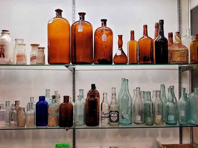 Antique bottles in amber and aqua prove our ancestors had better taste in packaging than we do.