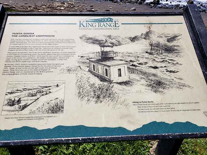 Historical markers tell the story of "The Loneliest Lighthouse," a title this place has definitely earned over time.
