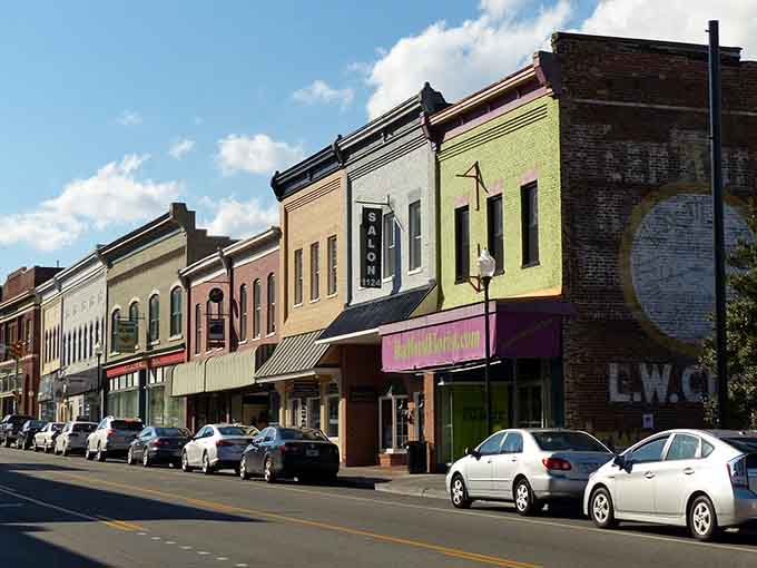 Small-town storefronts where you can actually find parking without circling the block like a vulture.