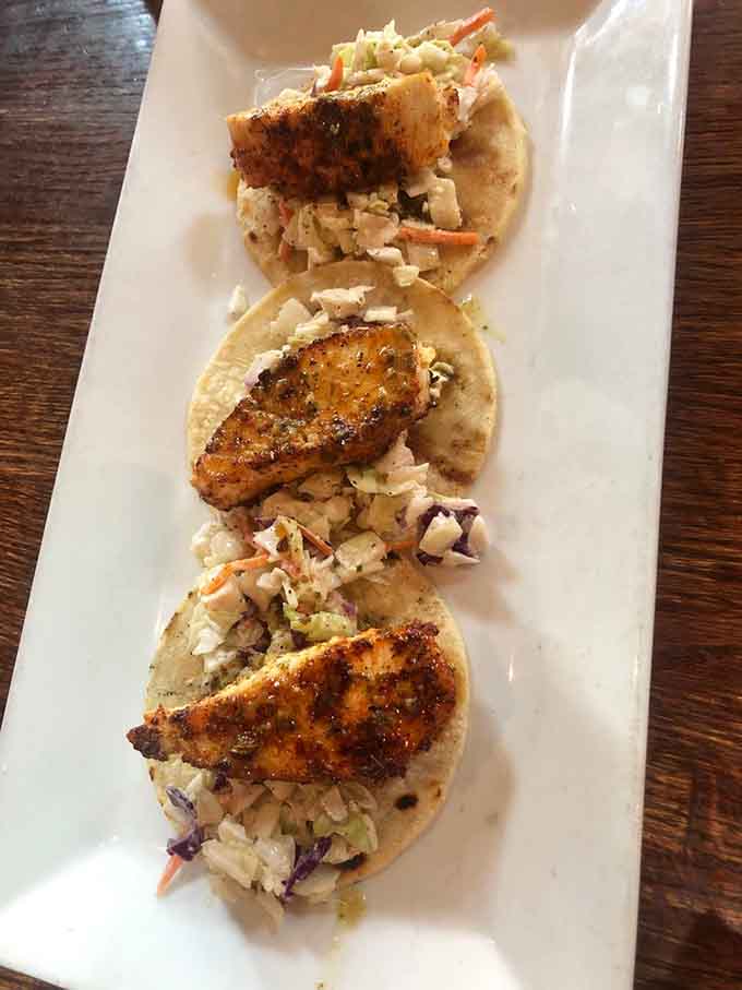 Fish tacos with perfectly seasoned protein and fresh slaw prove that good food doesn't need to be complicated, just thoughtfully prepared.
