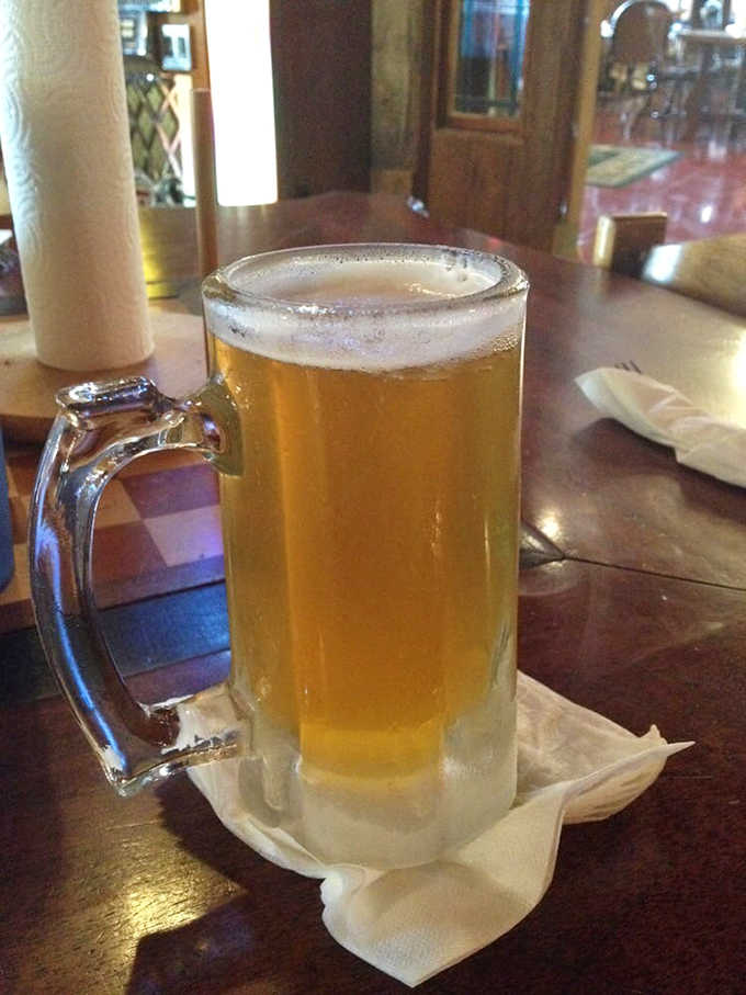 A frosty beer in a proper mug, because sometimes the simple pleasures are the ones worth celebrating most.